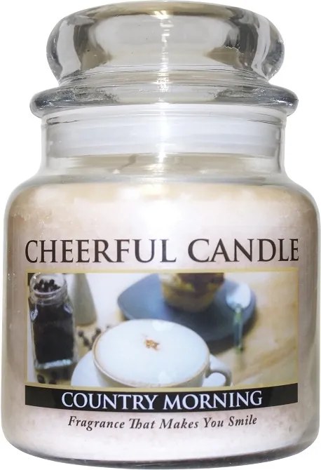 Cheerful Candle Vonná svíčka ve skle Ráno na Venkově - Country Morning, 16oz