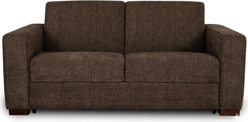 Pohovka na každodení spaní NOMI s rozkladem, 140, hnědá (madeira dark brown)