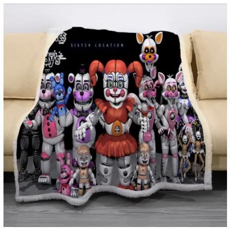 Plyšová deka s 3D potiskem Five Nights at Freddys Variace: 12, Velikost: 100 x 150 cm