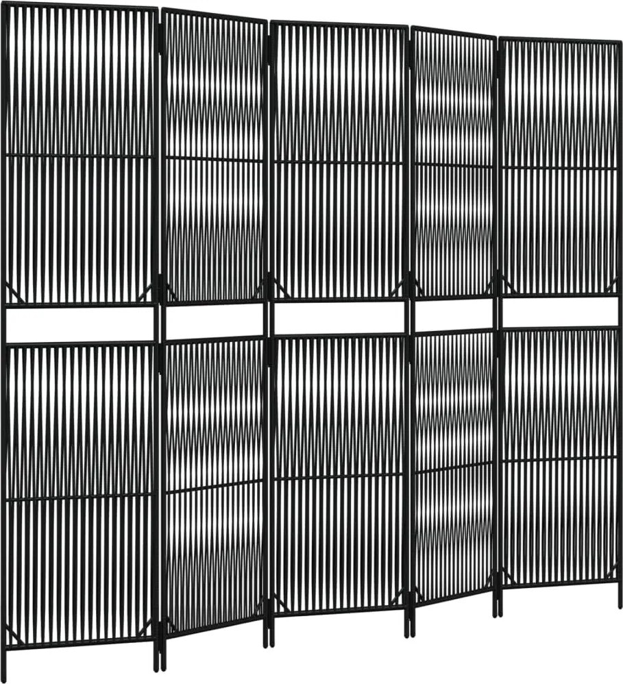 vidaXL Dělicí stěna 5 panelů polyratan [365399] Barva: Béžová