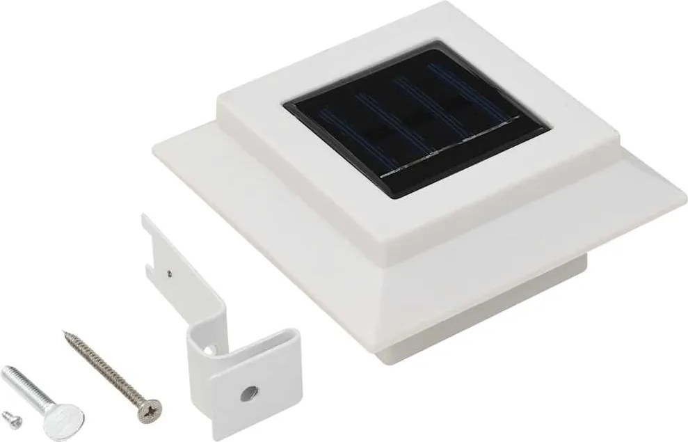 Zahradní solární lampy 12 ks LED čtvercové 12 cm bílé 277137