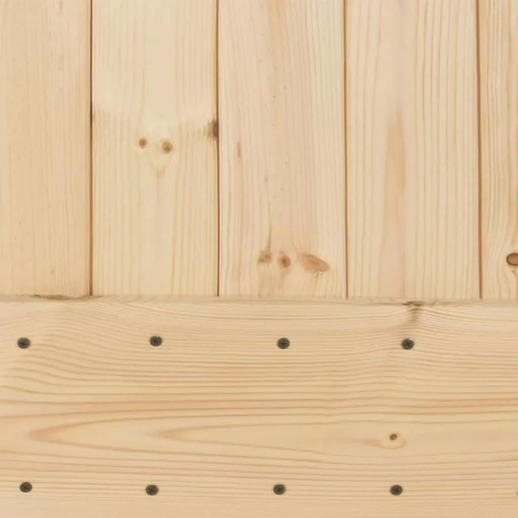 vidaXL Posuvné dveře s kováním 100 x 210 cm masivní borové dřevo [3203144]
