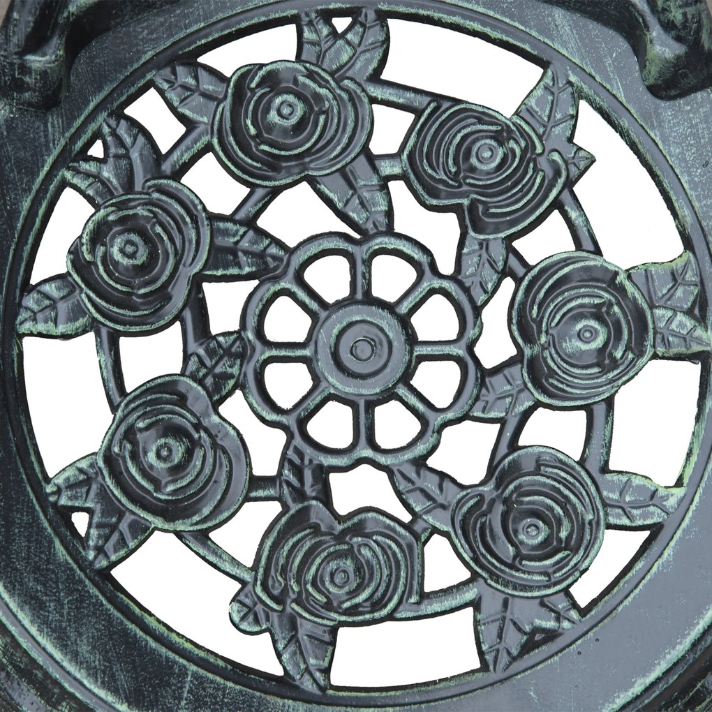 Outsunny bistro set 3-dílný zahradní set starožitně zelený litý hliníkový zahradní nábytek na balkon a terasu | Aosom.de