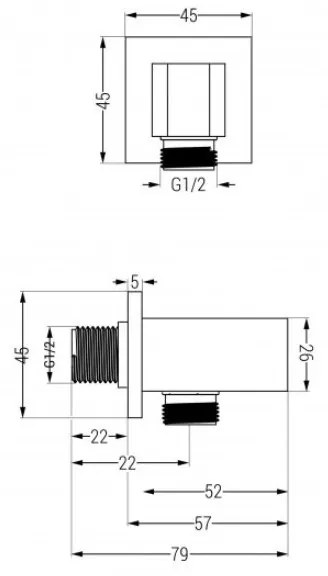 Sprchový set podomítkový MEXEN CUBE DR02 25 cm černý