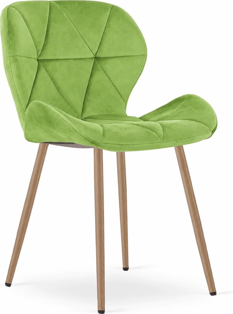 Jídelní židle MANGO VELVET, světle zelená