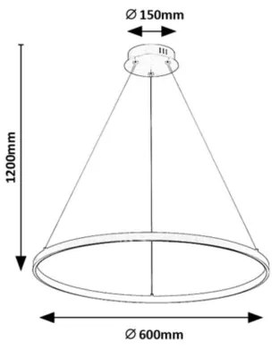 Rabalux 72347 - LED Lustr na lanku BELIZA LED/55W/230V 3000K