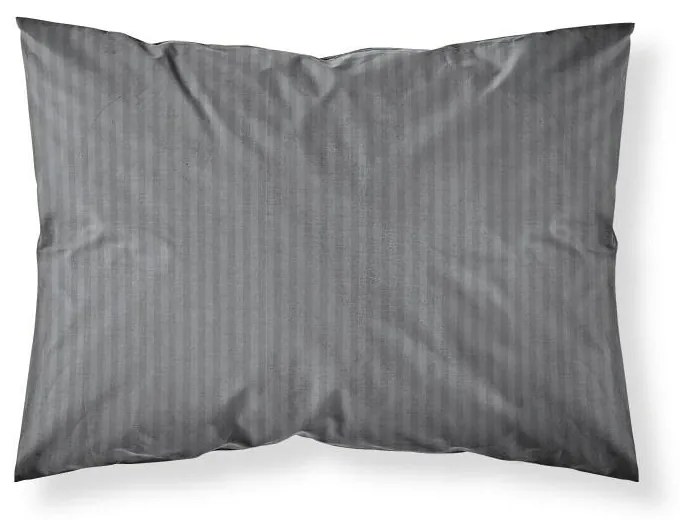 Detexpol Damaškový povlak na polštář 70x80 šedý tmavý jednobarevné pruhy 1 cm Pure