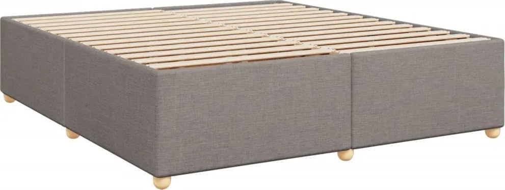 Box spring postel s matrací taupe 200x200 cm textil 3286784