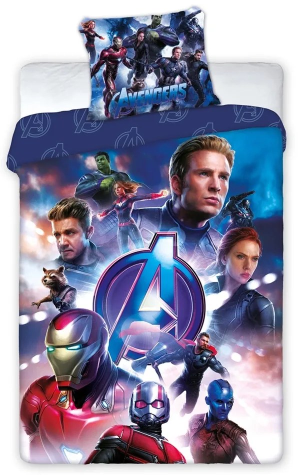 Tiptrade Dětské bavlněné povlečení Avengers Power, 140 x 200 cm, 70 x 90 cm