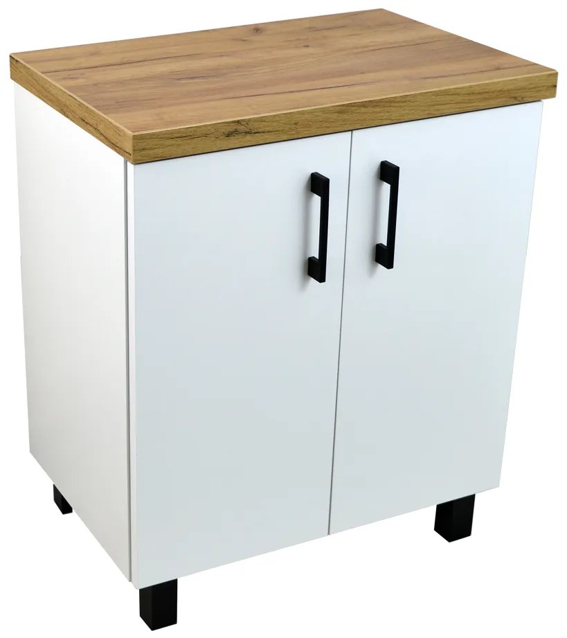 Comodo Koupelnová skříňka pod deskové umyvadlo ROSO W 60-HD - bílá/zlatý dub