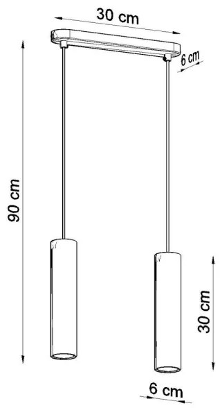Sollux SL.0637 - Lustr na lanku LINO 2xGU10/40W/230V
