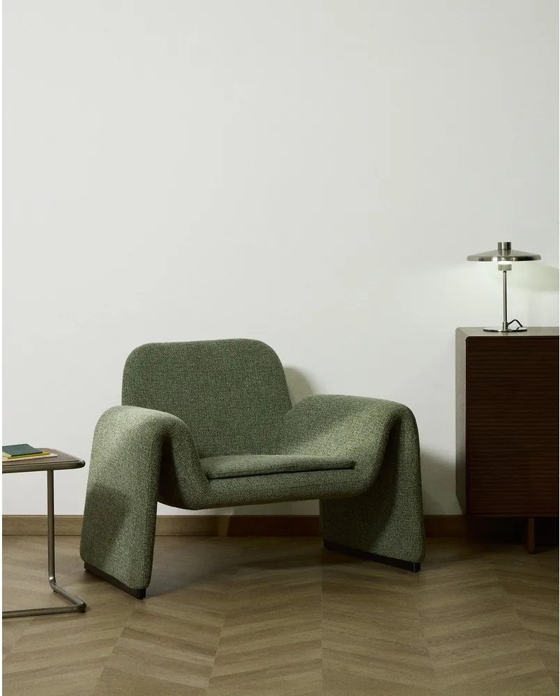 Zelené žinylkové křeslo Melvia – Kave Home