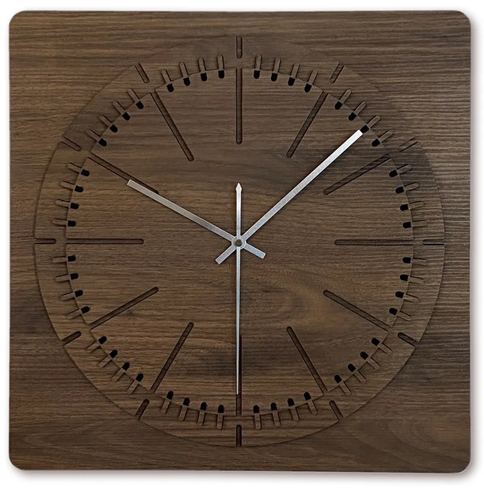 "Chrono" Dřevěné hodiny 40x40cm provedení povrchu: jedle