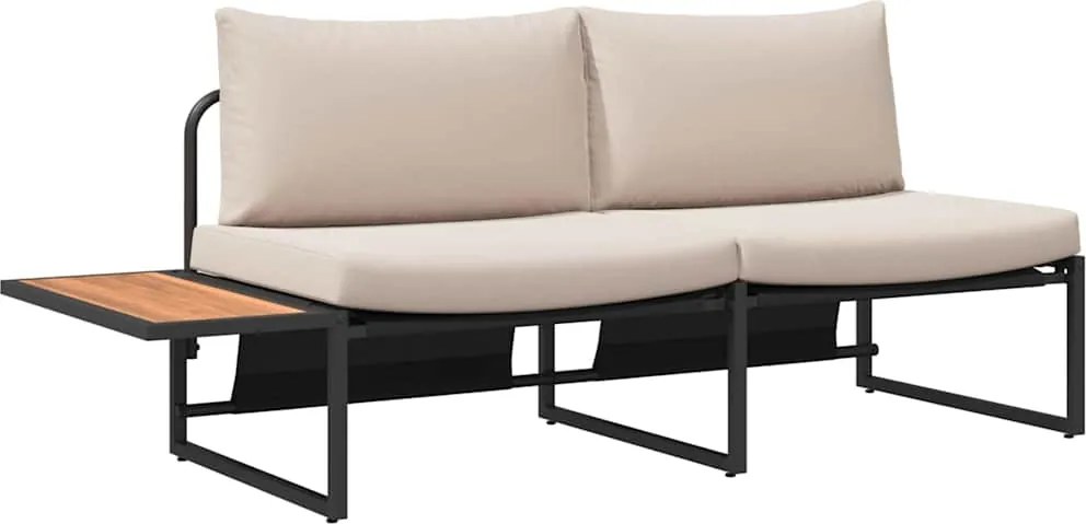 Zahradní jídelní souprava 3 ks Taupe Ocel 3335893