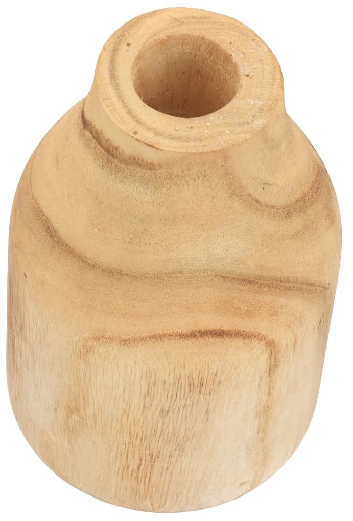 Hogewoning Dřevěná sloupová váza 19 cm