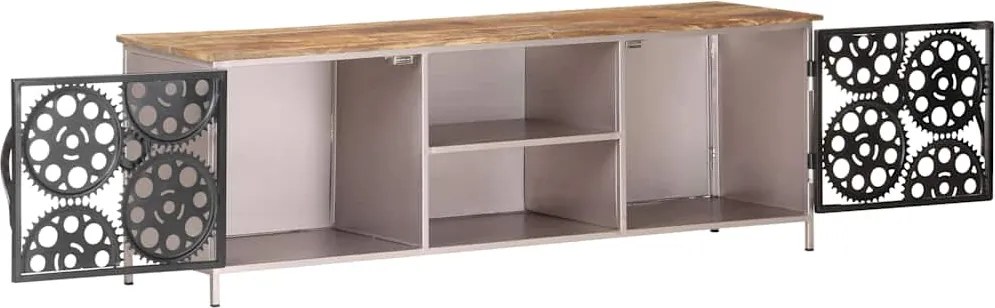 TV stolek 120 x 30 x 40 cm hrubé mangovníkové dřevo 323737