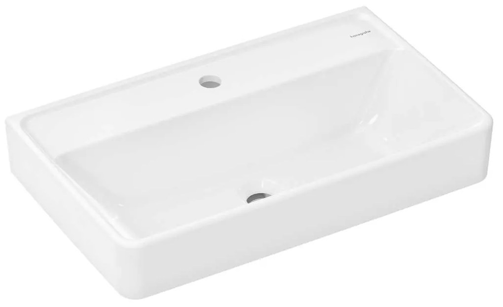 Hansgrohe Xanuia Q - Umyvadlo 65x39 cm, bez přepadu, otvor pro baterii, bílá 60219450