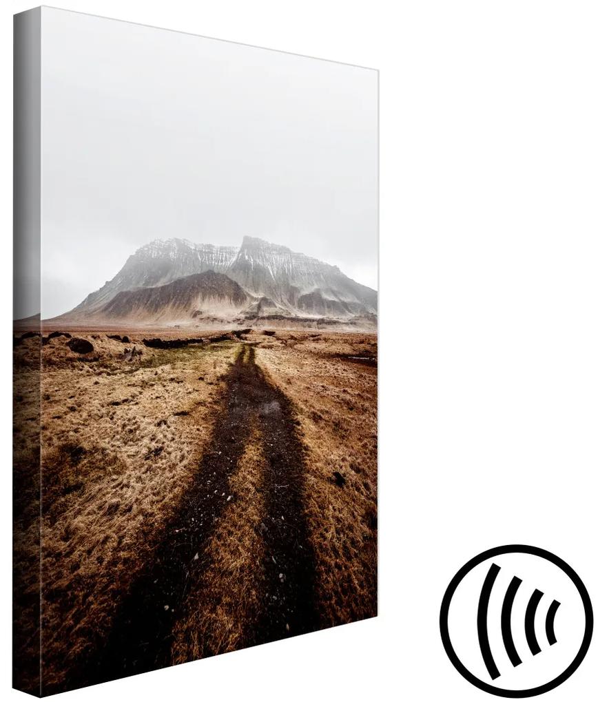 Obraz Cesta do neznáma (1-dílný) svislý - krajinný pohled na hory