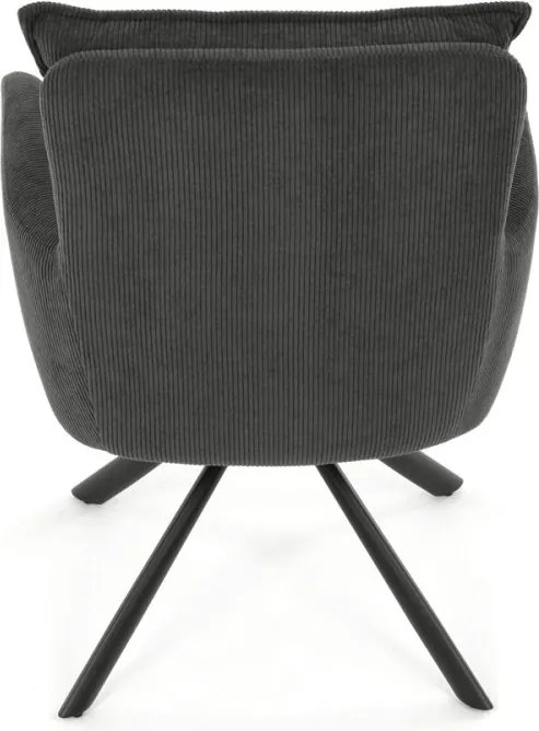 Jídelní židle HC-X1128 GREY2, manšestrová látka, šedá (60 x 67) cm