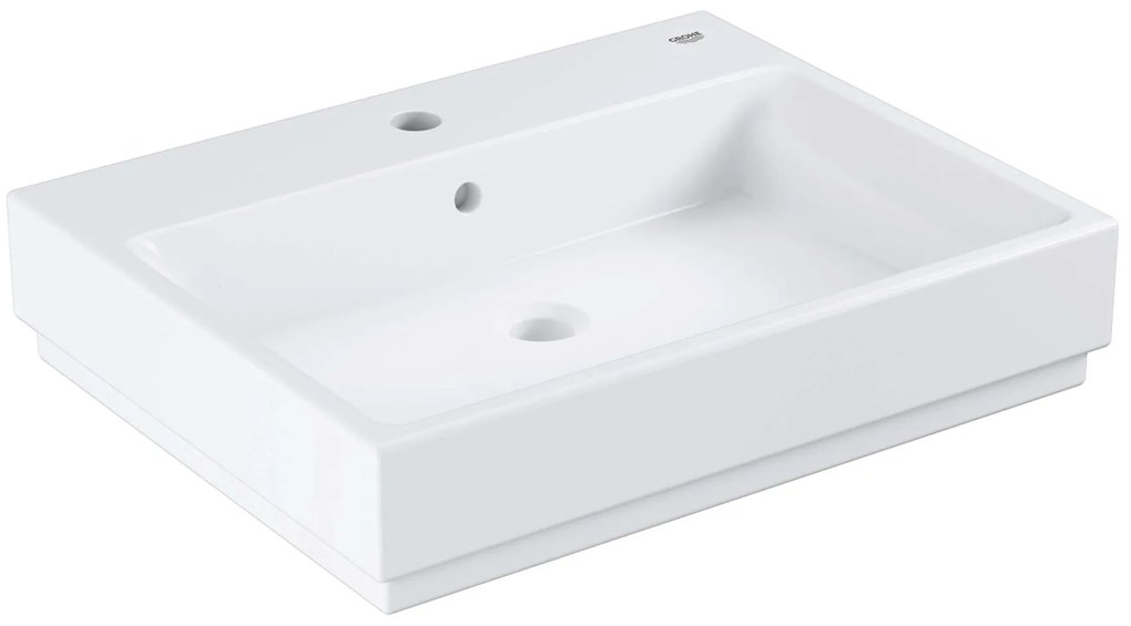 Grohe Cube Ceramic - Umyvadlo s přepadem, 60x49 cm, PureGuard, alpská bílá 3947700H