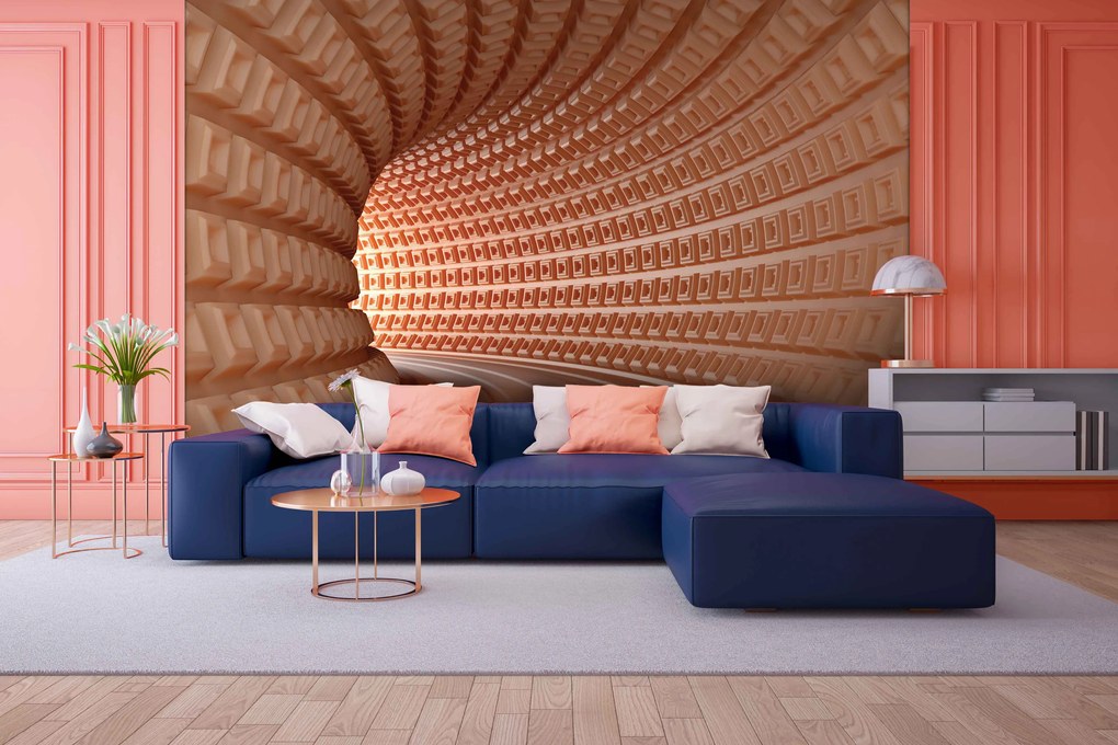 Malvis ® Tapeta 3D Abstrakt tunel Vel. (šířka x výška): 432 x 290 cm