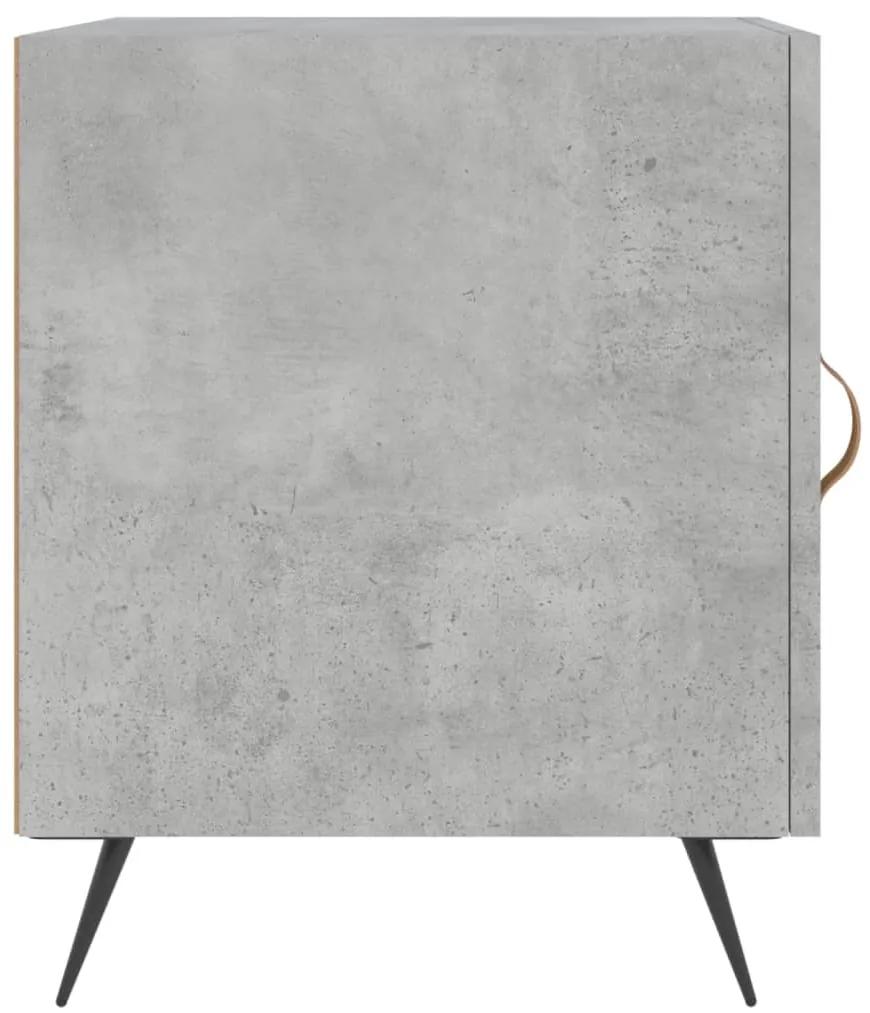 Noční stolek betonově šedý 40 x 40 x 50 cm kompozitní dřevo
