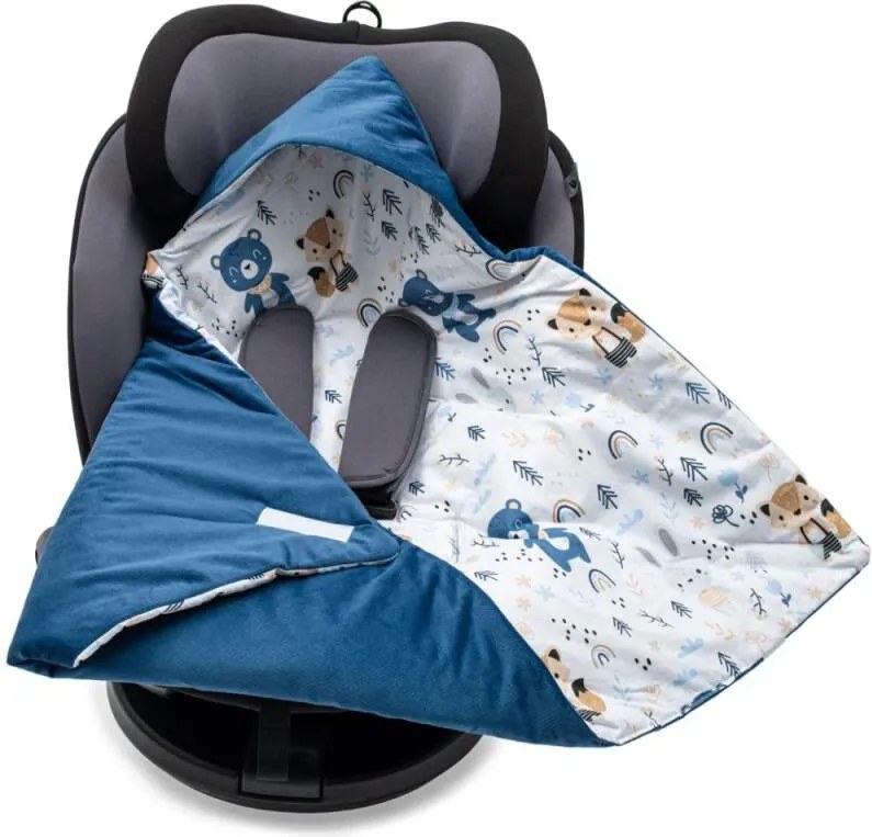 Zateplená zavinovačka do autosedačky New Baby blue