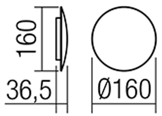 Redo 01-1332 nástěnné LED svítidlo Umbra matně černé, 6,5W, 3000K, ø16cm