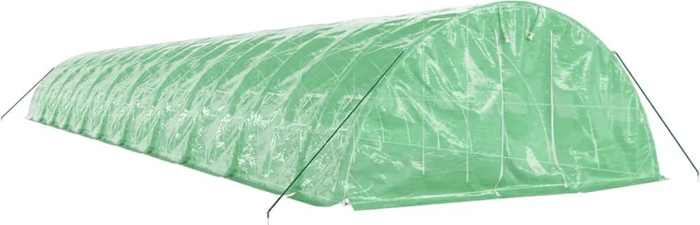 Skleník s ocelovým rámem zelený 110 m² 22 x 5 x 2,3 m 3188092