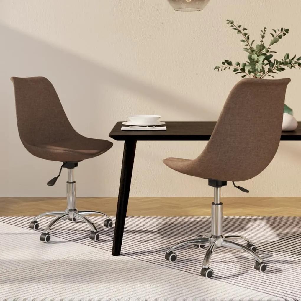 vidaXL Otočné jídelní židle 2 ks textil [338359] Barva: krémová