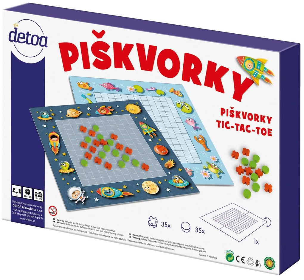 Detoa Piškvorky strategická společenská hra v krabici 33x23x3,5cm