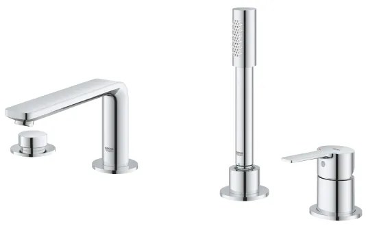GROHE 19577001 - Vanová čtyřotvorová kombinace LINEARE lesklý chrom
