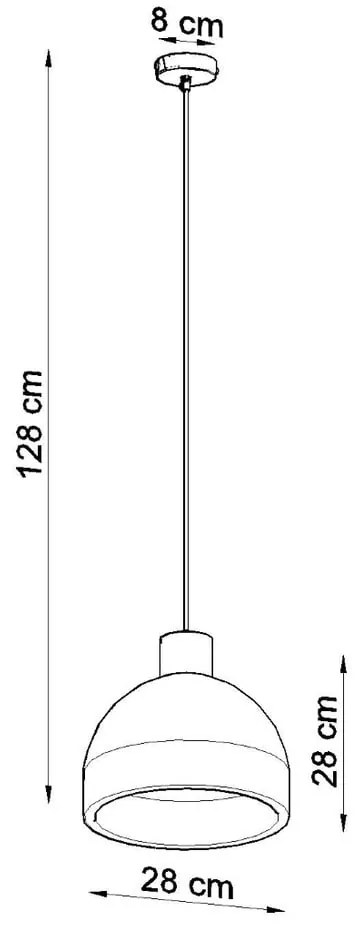 Světle šedé závěsné svítidlo ø 28 cm Filippo – Sollux