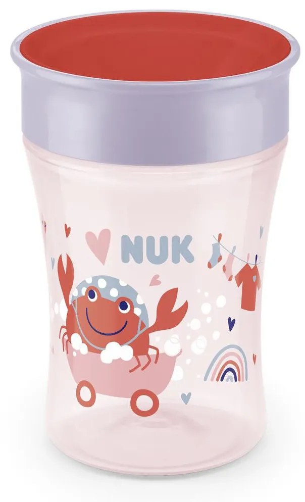 NUK Dětský hrníček Magic s víčkem 360° Zelená