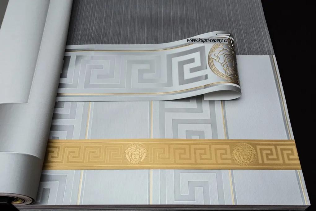93522-5 Luxusní omyvatelná vliesová bordura na zeď Versace, velikost 13,5  cm x 5 m | BIANO
