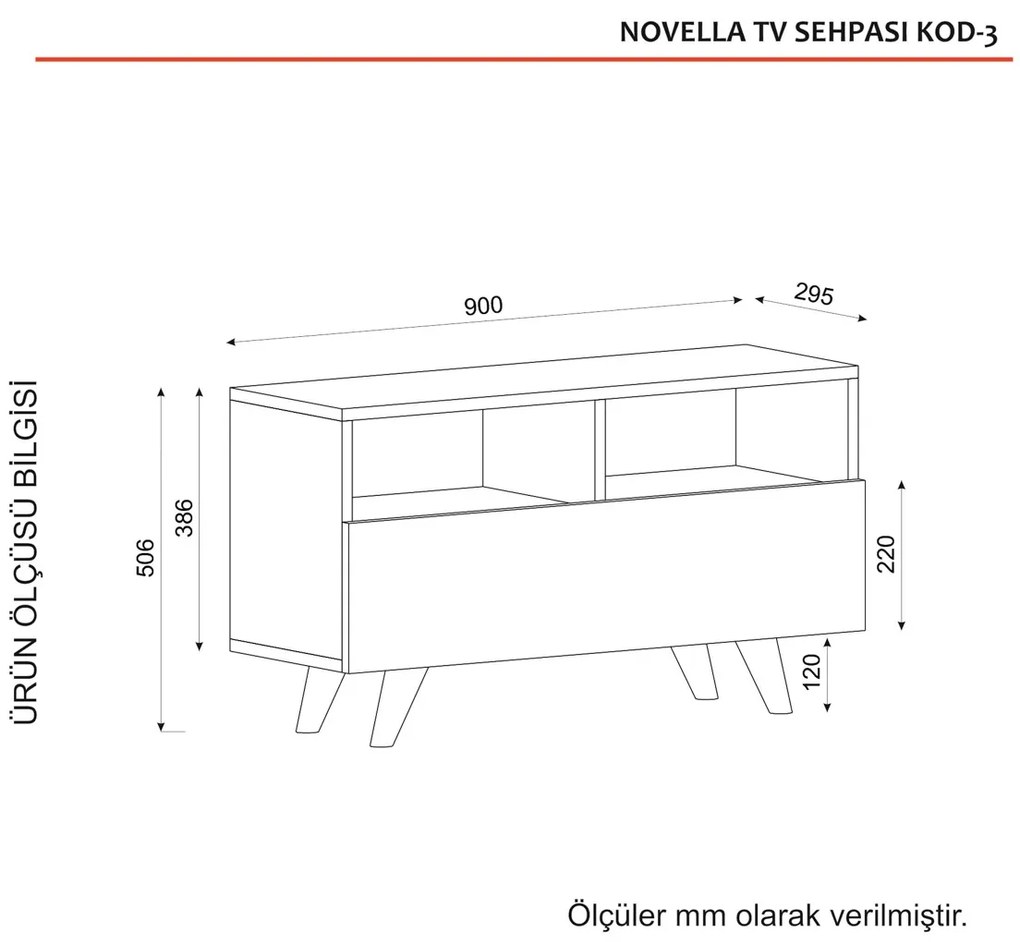 Televizní stolek Novella White