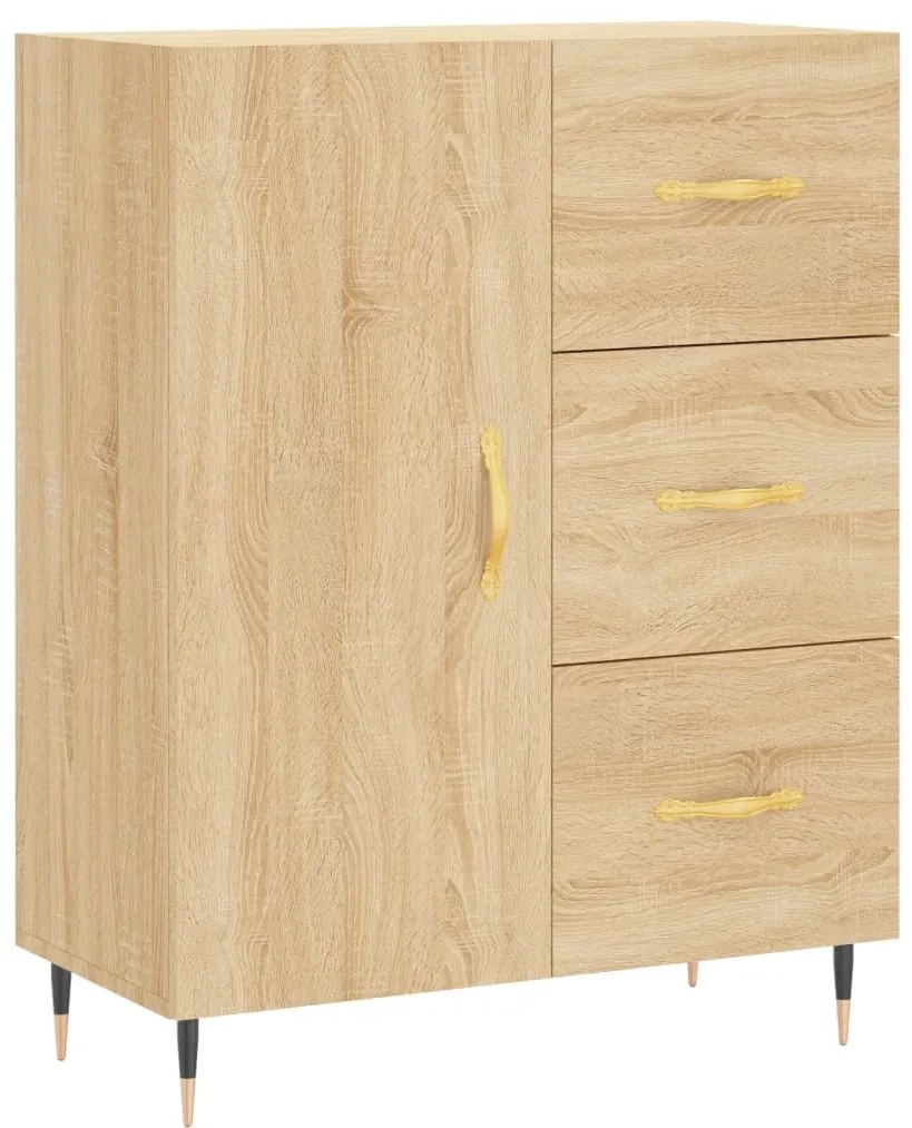 Skříň highboard dub sonoma 69,5 x 34 x 180 cm kompozitní dřevo,  3189424