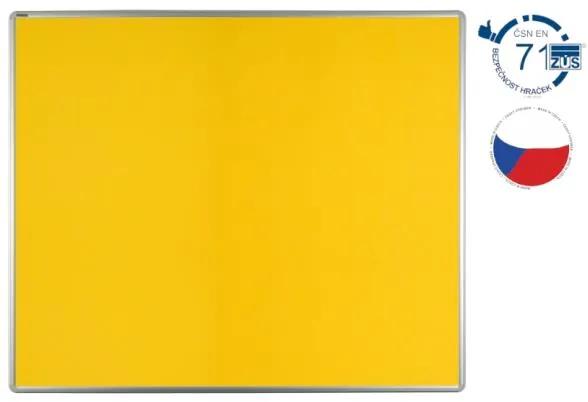 Textilní nástěnka EkoTAB 120 x 90 cm - žlutá