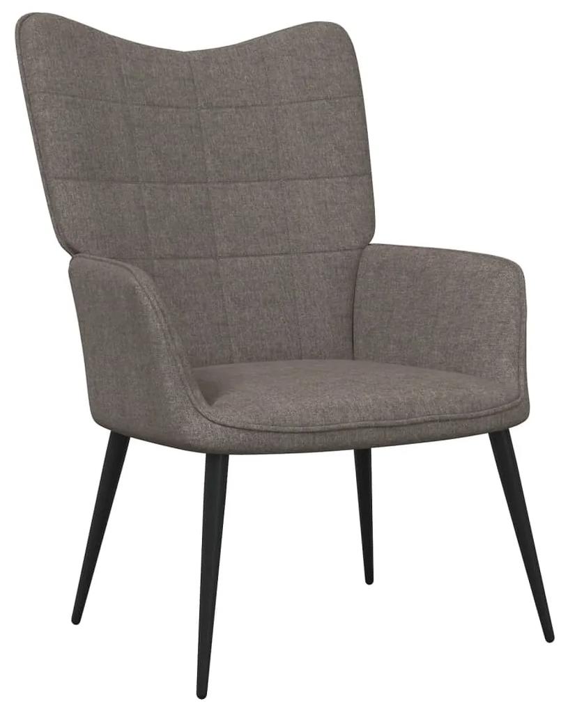 327950 vidaXL Relaxační židle taupe textil