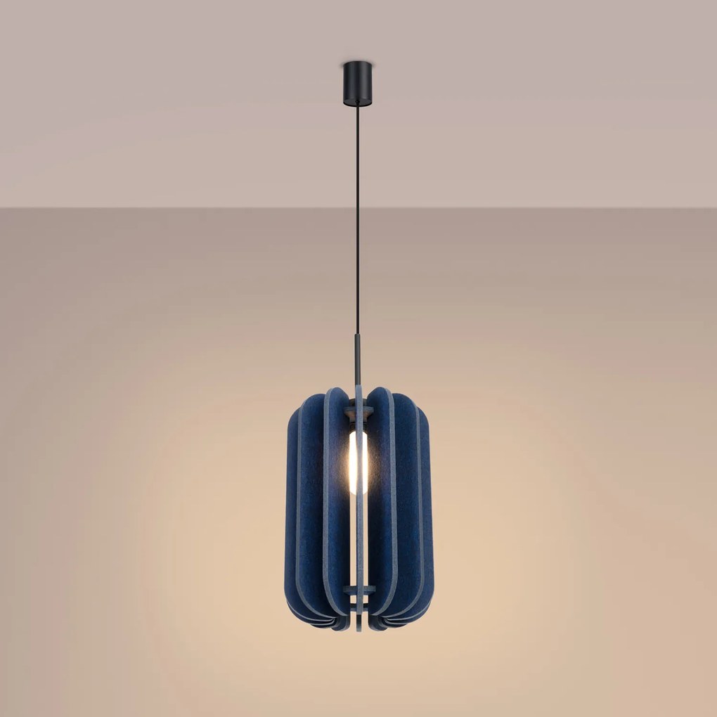 Sollux Lighting Závěsná lampa MULA 27 tmavě modrá