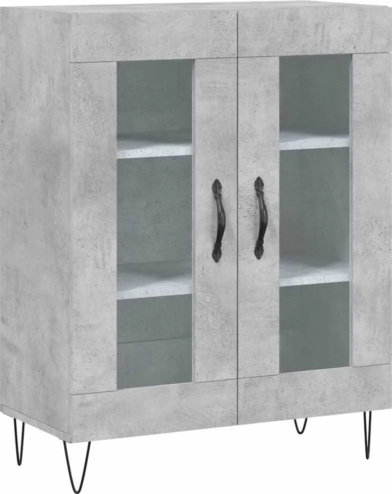 Skříň highboard betonově šedá 69,5x34x180 cm kompozitní dřevo 3189313