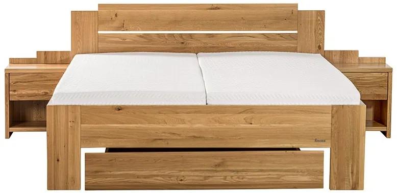 AHORN Dvoulůžková postel GRADO MAX - buk ROZMĚR: 200 x 220 cm