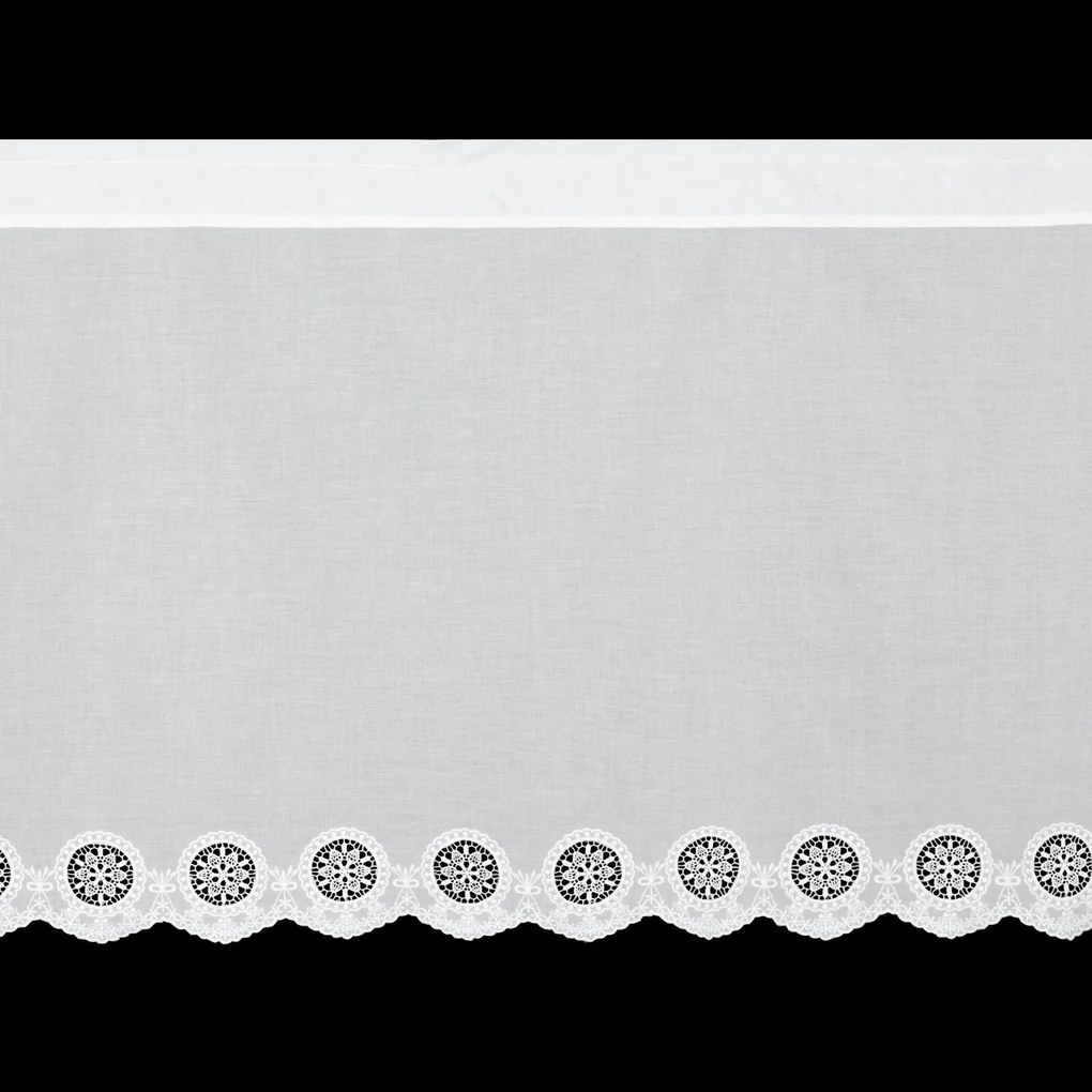 KRÁTKÁ ZÁCLONA NA PÁSCE LILA 150X70 CM BÍLÁ