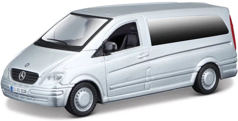 Bburago mercedes-benz vito 1:32 šedá metalíza