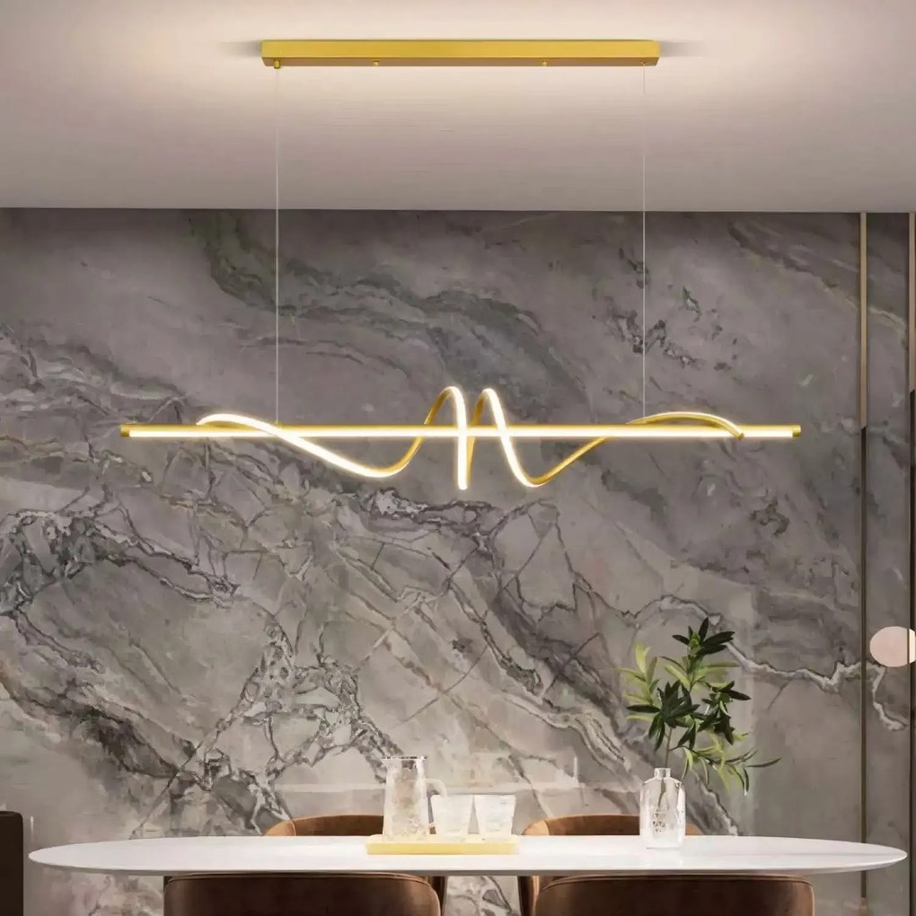 Toolight Závěsné LED osvětlení E7 LHJ024-CP 120 cm zlaté