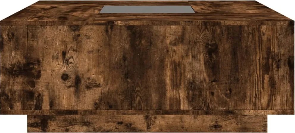 Konferenční stolek s Infinity LED kouřový dub 100 x 100 x 40 cm 3284046