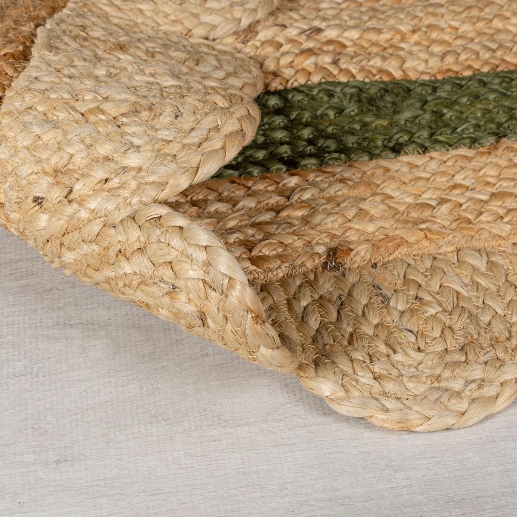 Flair Rugs koberce Kusový koberec Grace Jute Natural/Green - 120x170 cm