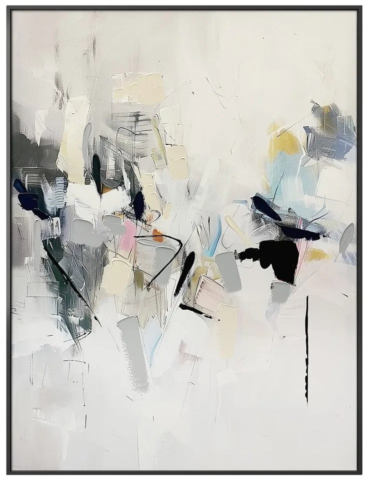 Obraz s ručně malovanými prvky s rámem/na plátně 70x100 cm Cro – Styler Biano.cz