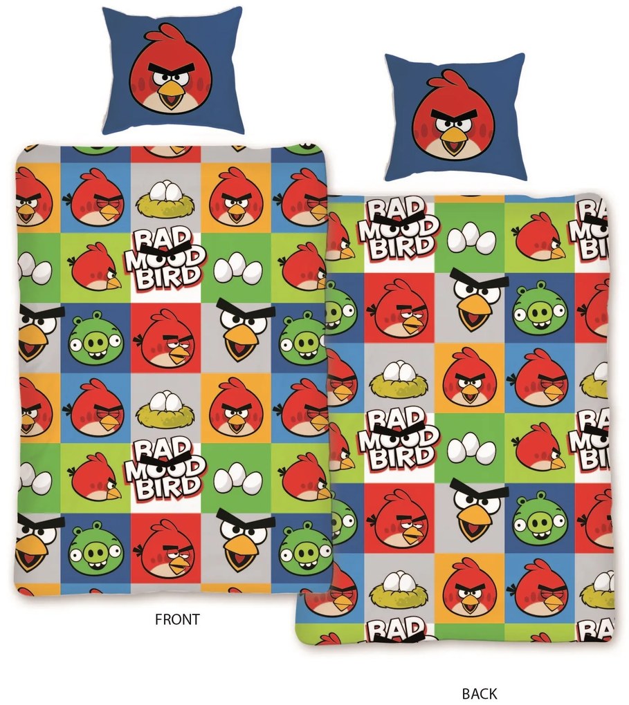 HALANTEX Povlečení Angry Birds 129 - 140x200, 70x80, 100% bavlna
