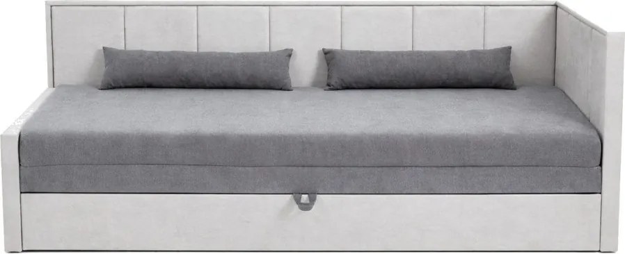 Šedá žinylková rozkládací/s úložným prostorem pohovka 214 cm Fulgeo – ELTAP